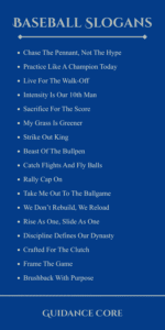 150+ Baseball Slogans That Own the Diamond - Guidance Core